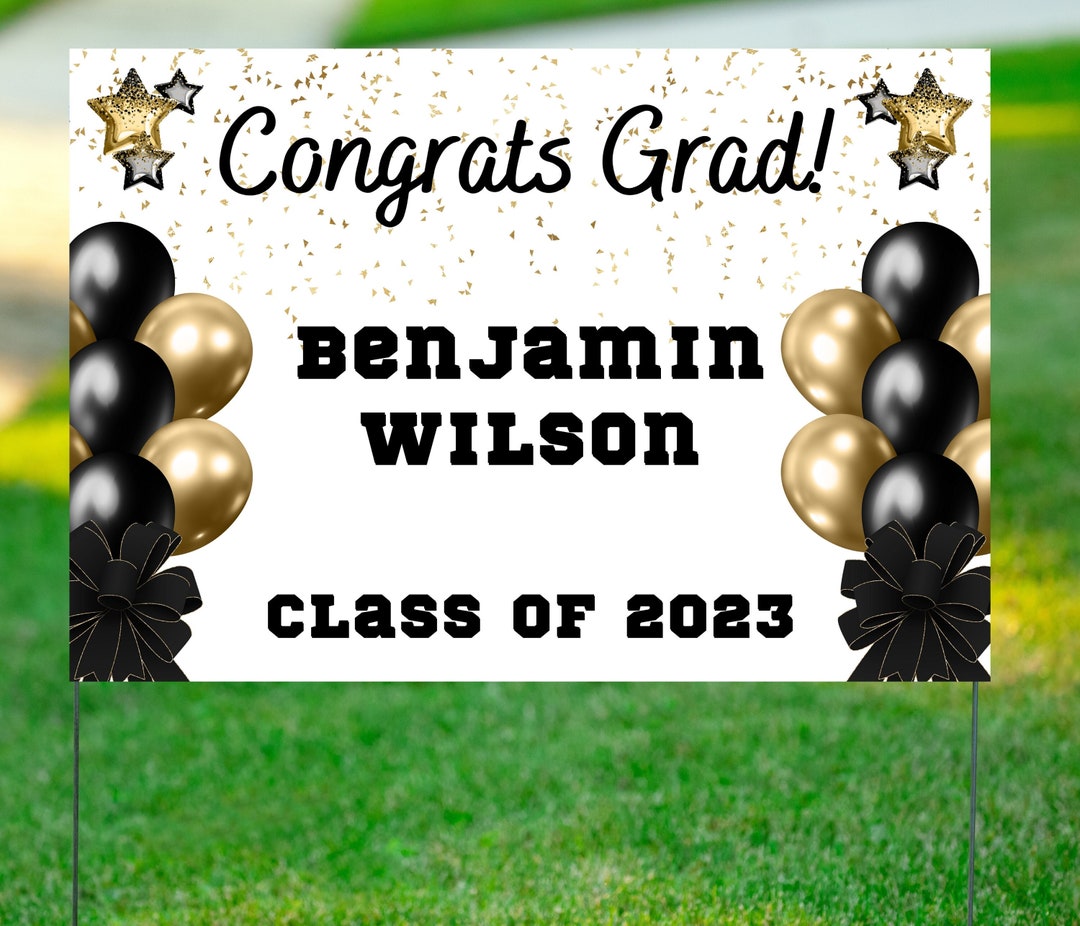 Graduation Yard Sign Graduation Poster Template Graduation - Etsy
