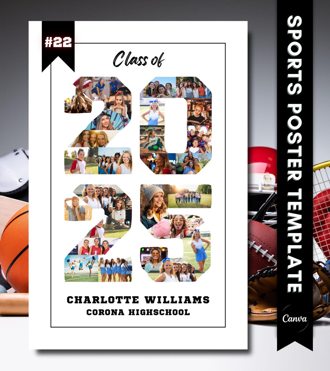 Senior Night Template Volleyball Poster Softball Senior Night Poster ...