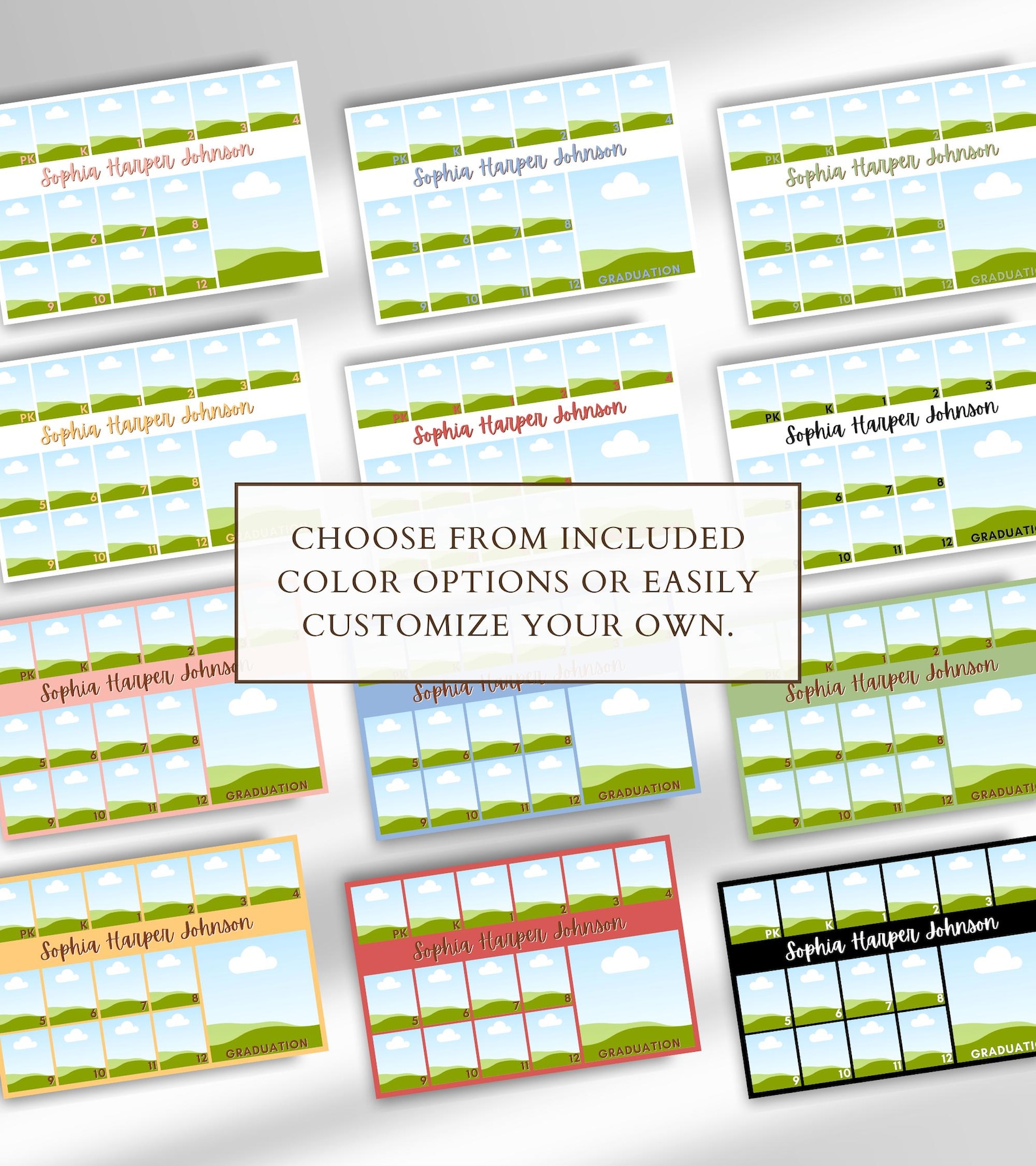 School Years Photo Picture Template Instant Download, K 12 Picture ...