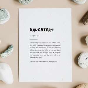 Daughter Definition Print, Graduation Gifts for Daughter, From Mom to ...