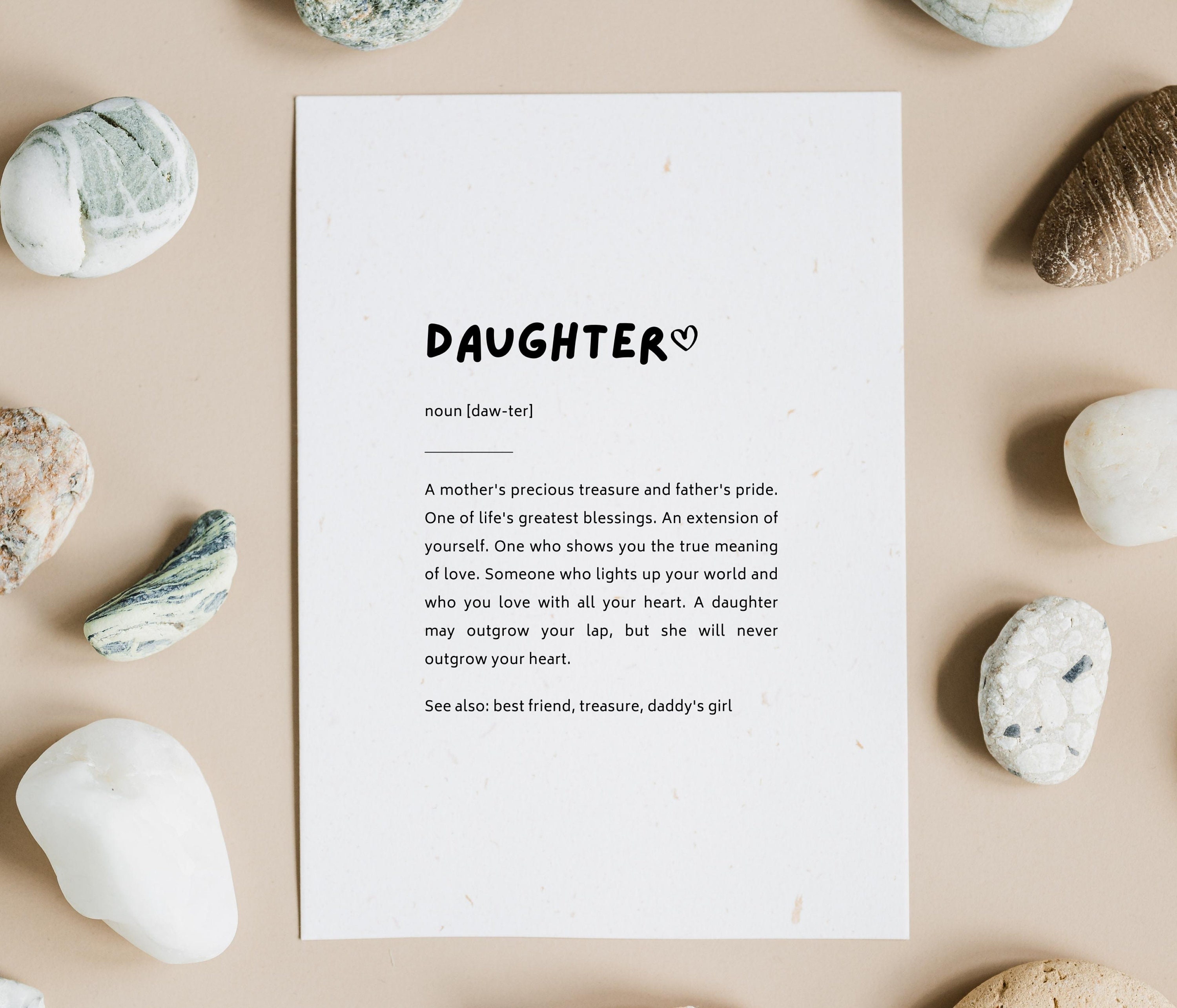 Daughter Definition Print Graduation Gifts for Daughter From - Etsy