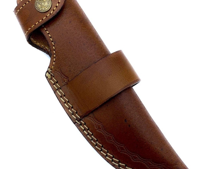 9 Long Custom Handmade Leather Sheath Fits up to 55.5 Cutting Blade.use ...