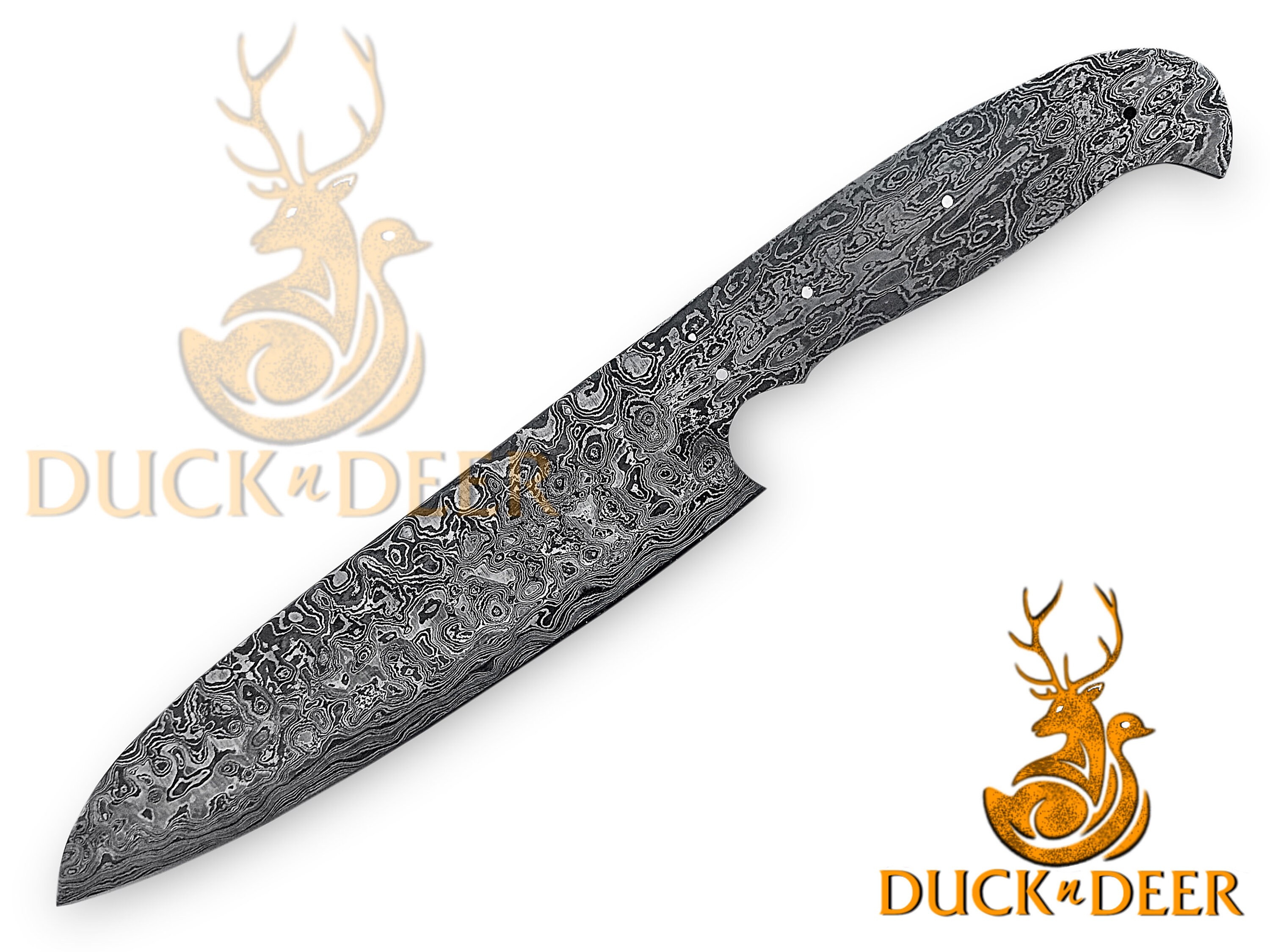 13" Long Custom Handmade Damascus Steel Chef Knife Blank Blade Kitchen ...