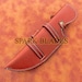 11" Long Custom Handmade Leather Sheath for Tracker Knife Fits up to 11 ...