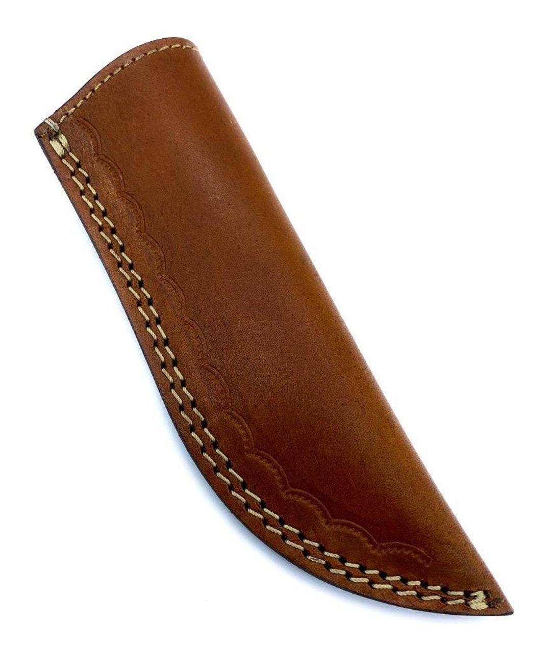 8" Long Custom Handmade Leather Sheath for Fixed Blade Knife Fits up to ...