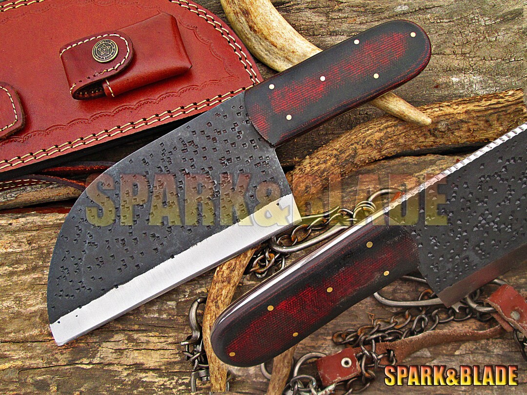 Handmade Cleaver, Chef Knife, Kitchen Knife 11" Long High Carbon Steel ...