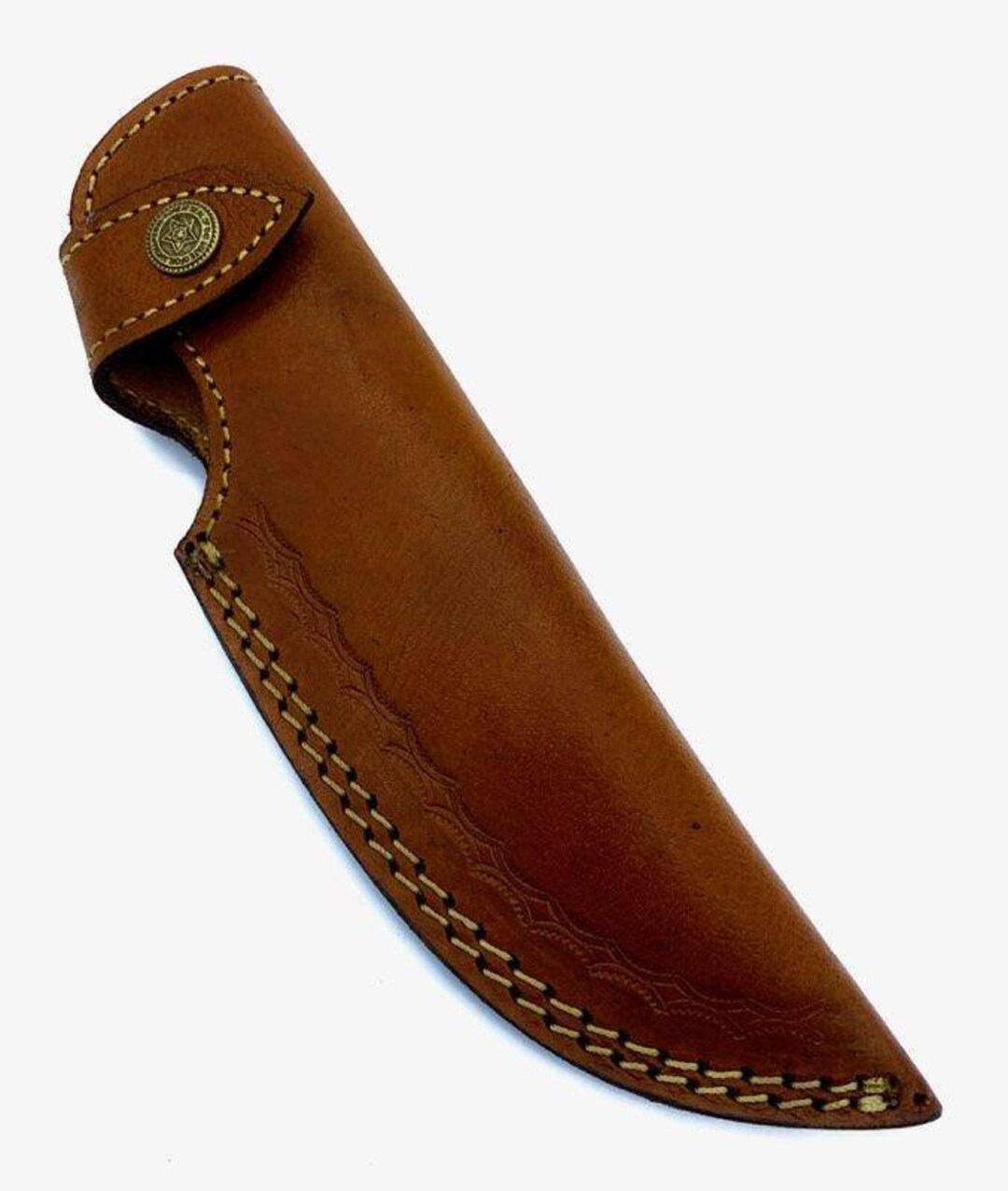 9" Long Custom Handmade Leather Sheath for Fixed Blade Knife Fits up to ...