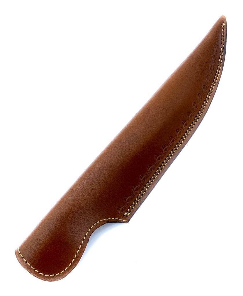 13" Long Custom Handmade Leather Sheath for Fixed Blade Knife Fits up ...