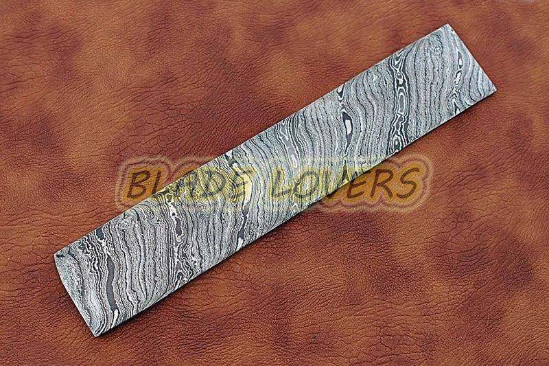 10" Long Custom Handmade Damascus Steel Billet Bar With 2" Wide for ...