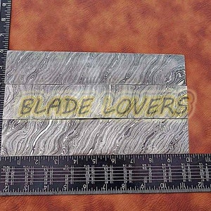 Set of 3 Damascus Billets 10" Long Custom Handmade Damascus Steel ...