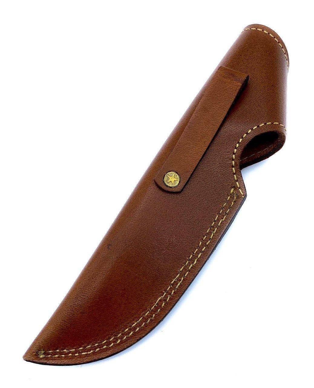 9" Long Custom Handmade Leather Sheath for Fixed Blade Knife Fits up to ...