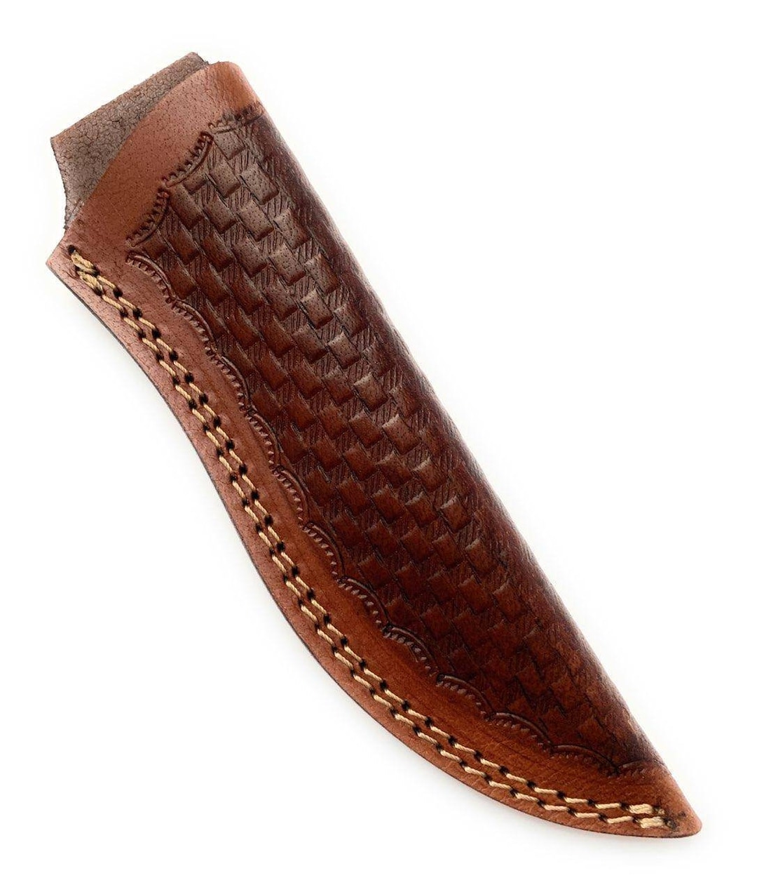 8" Long Custom Handmade Leather Sheath for Fixed Blade Knife. 1.75 ...