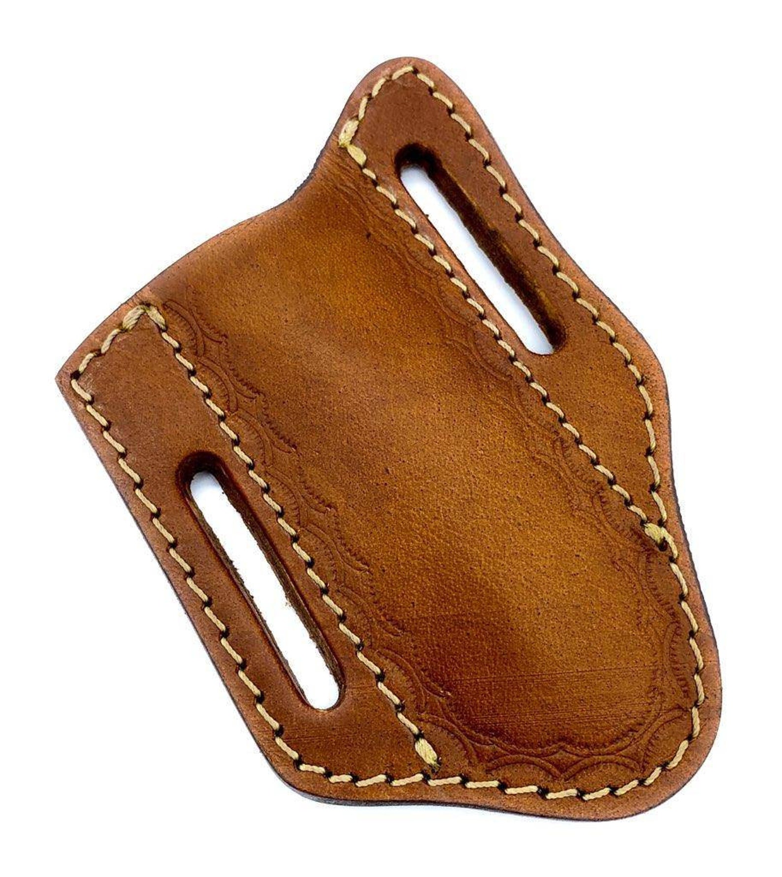 5" Long Custom Handmade Leather Sheath for Folding Knife Pocket Knife ...