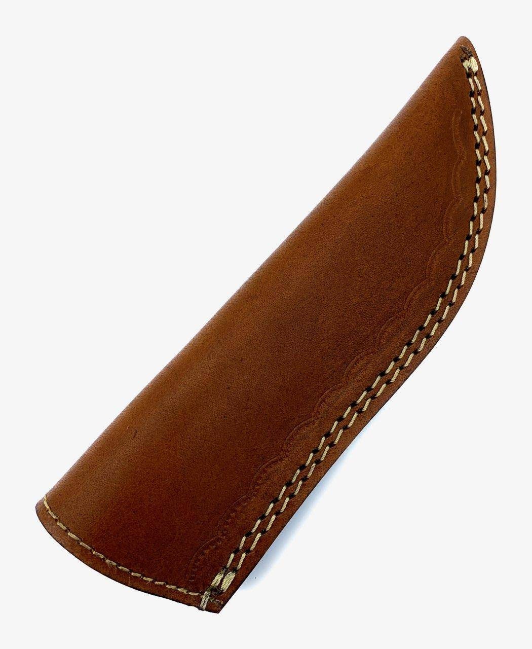 8" Long Custom Handmade Leather Sheath for Fixed Blade Knife Fits up to ...