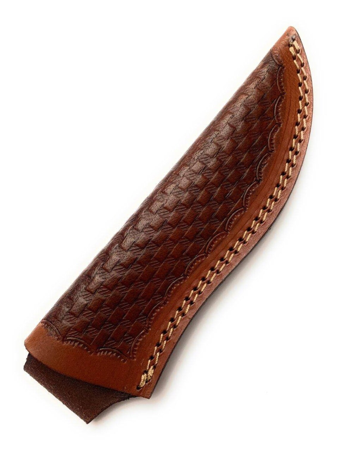 8 Long Custom Handmade Leather Sheath for Fixed Blade Knife. 1.75 Wide ...