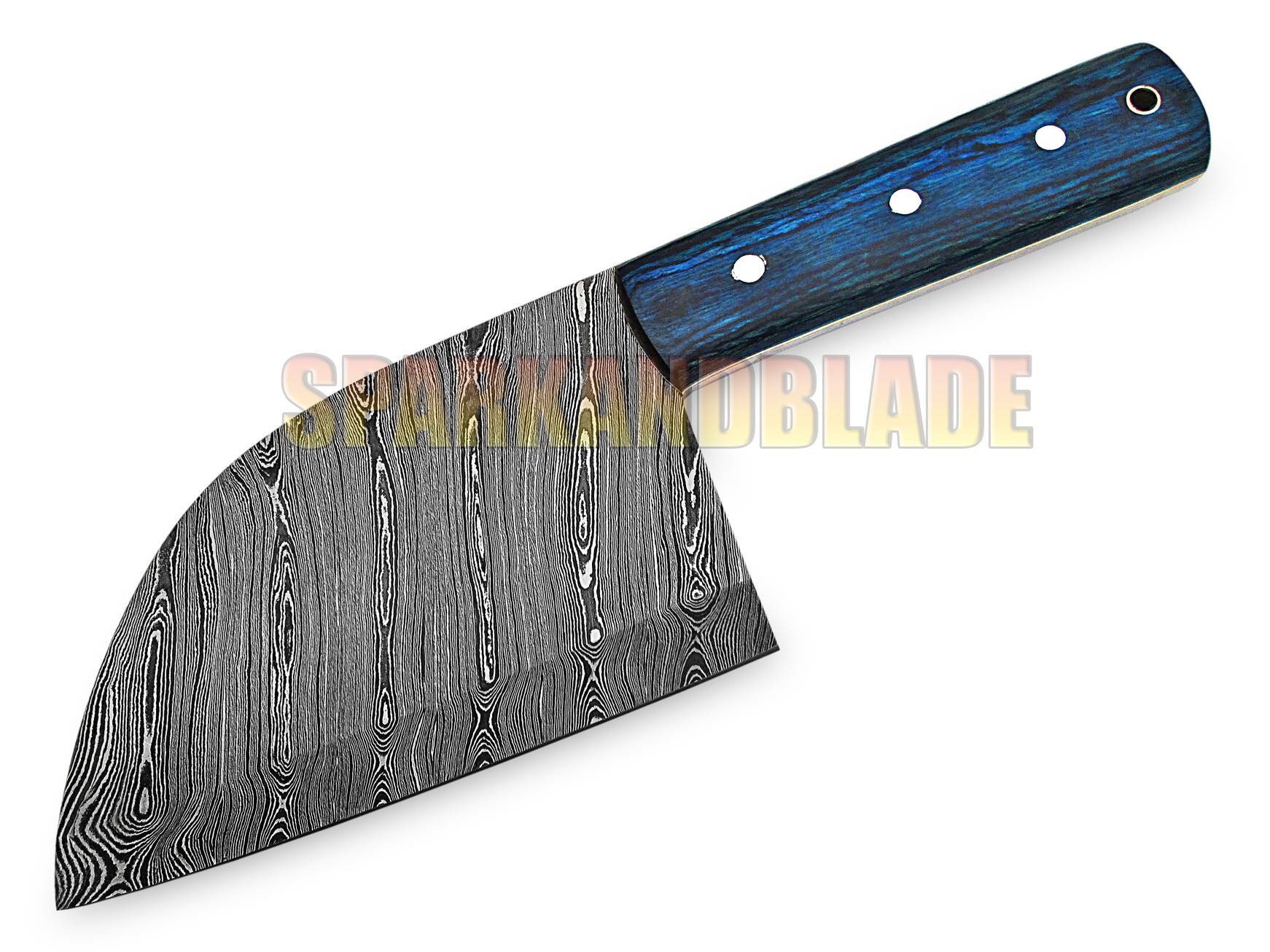 11 long handmade damascus steel full tang cleaver | Etsy