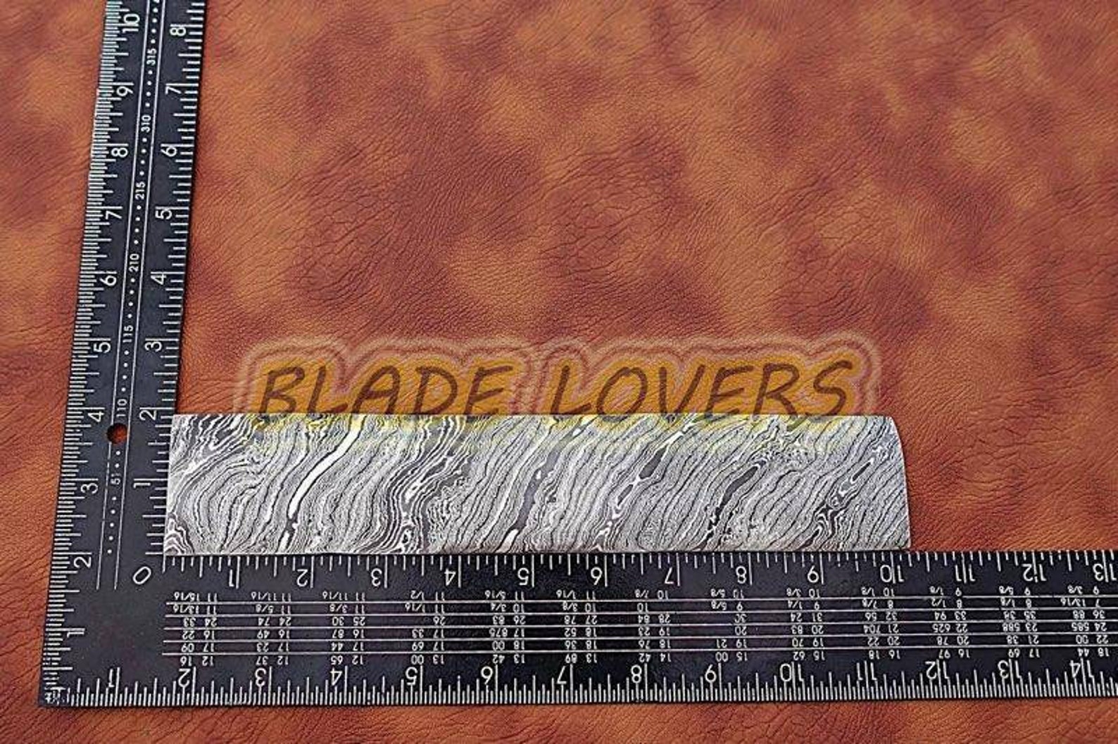 10" Long Custom Handmade Damascus Steel Billet Bar With 2" Wide for ...