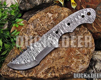 12 Long Custom Hand Made Damascus Steel Blank Tracker | Etsy