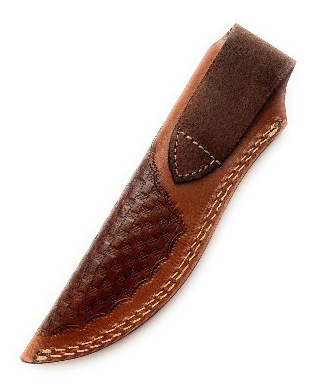 8" Long Custom Handmade Leather Sheath for Fixed Blade Knife. 1.75 ...