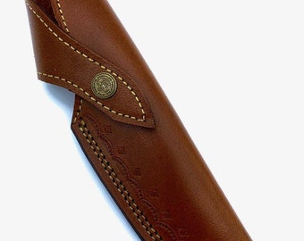 9 Long Custom Handmade Leather Sheath Fits up to | Etsy