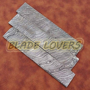 Set of 3 Damascus Billets 10" Long Custom Handmade Damascus Steel ...