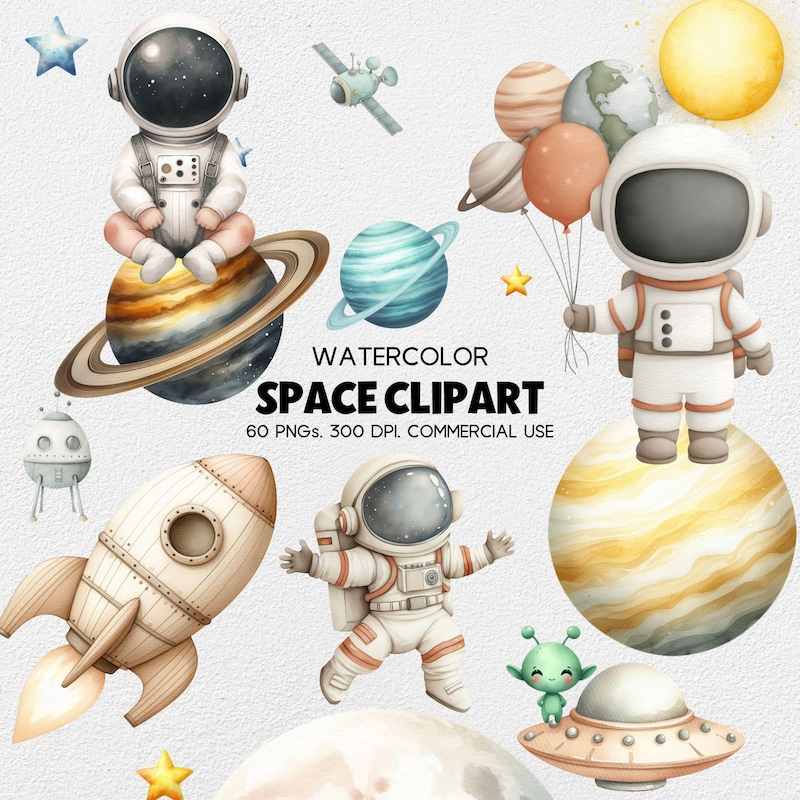 Outer Space Clipart - Etsy