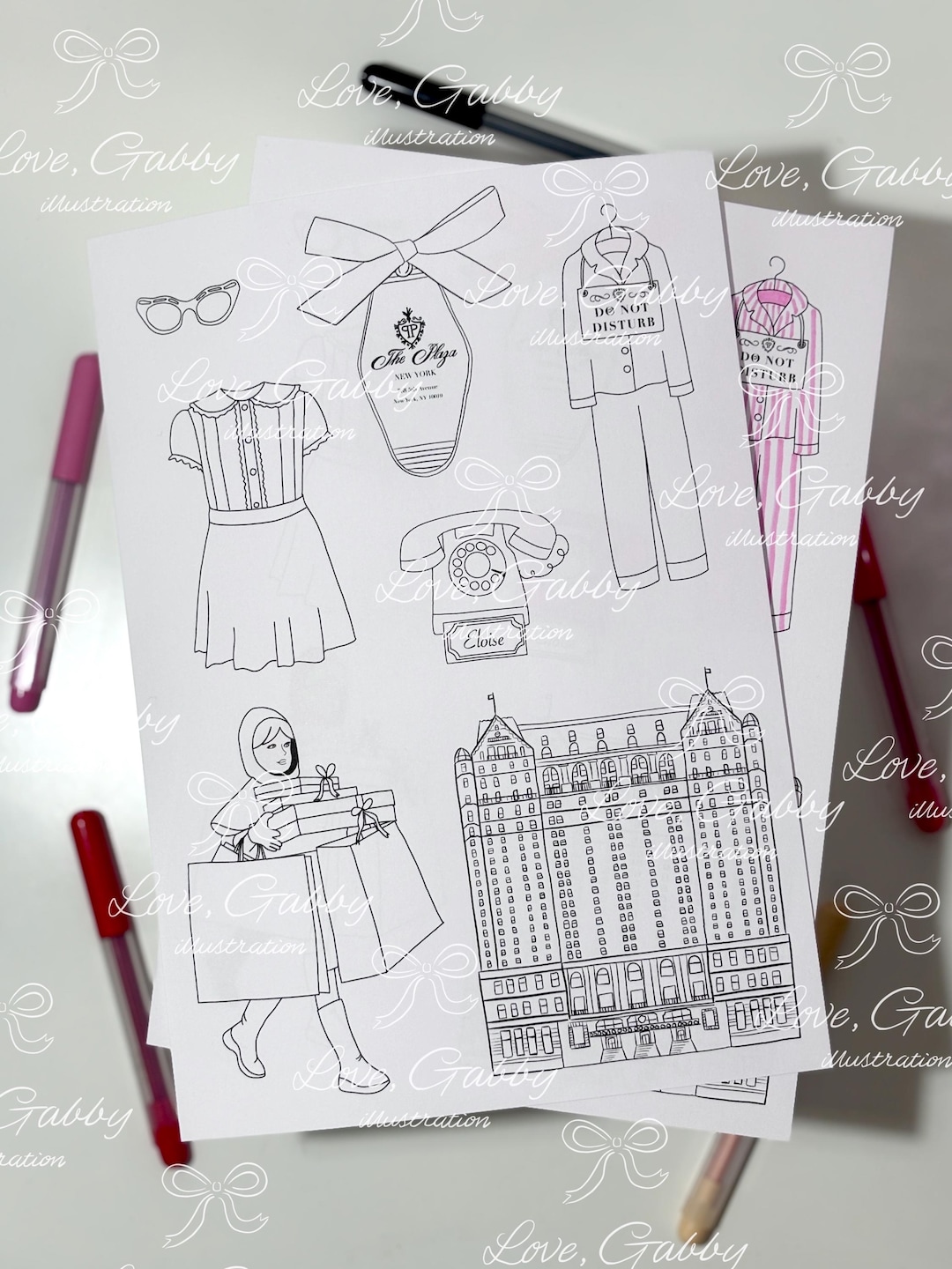 Eloise at the Plaza Inspired Colouring Sheet - Etsy