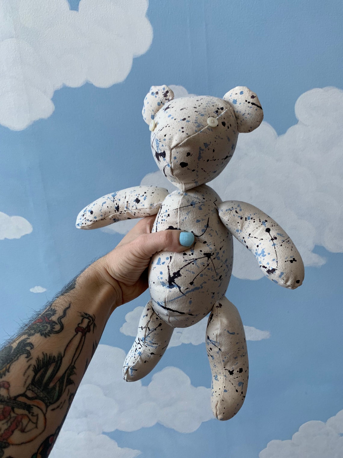 Paint Splatter Teddy Bear - Etsy