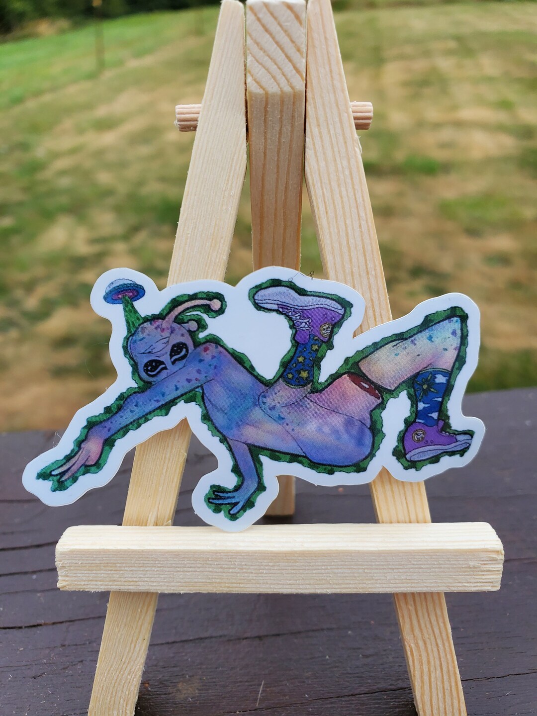 Floatin' Alien Dood Sticker - Etsy