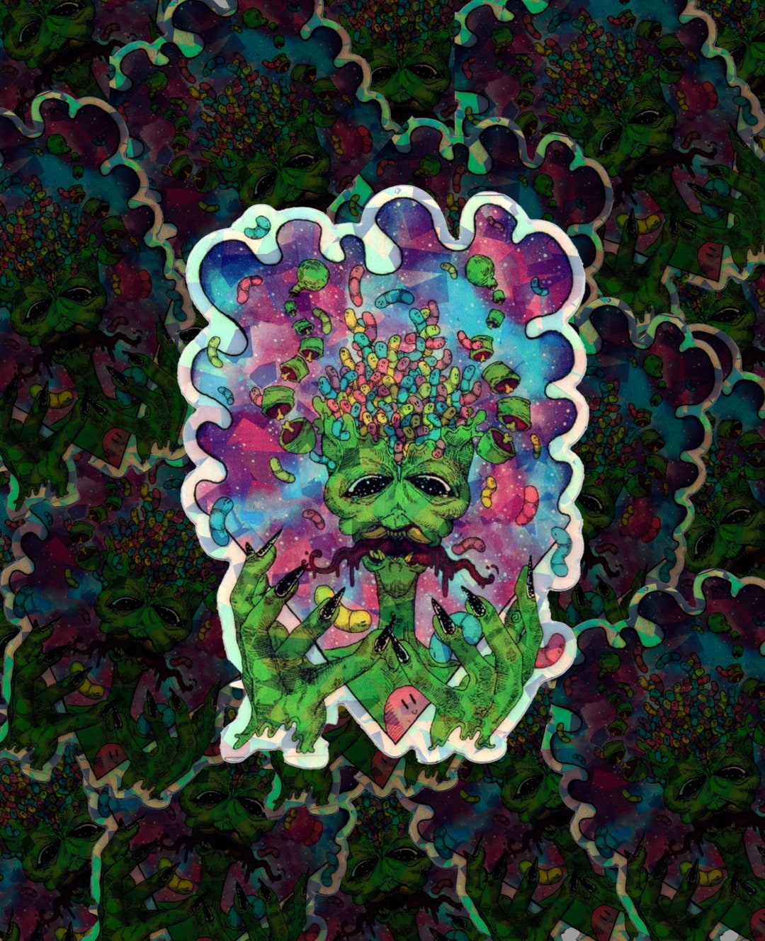 Alien and AHH, Woyms! Sticker - Etsy