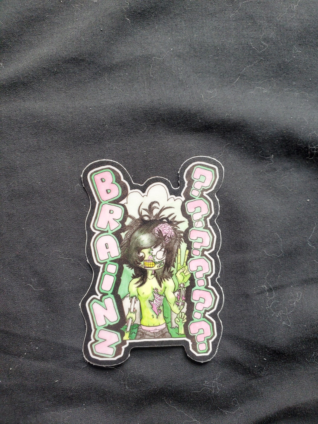 00s Emo Style Brainz?? Zombie Sticker - Etsy
