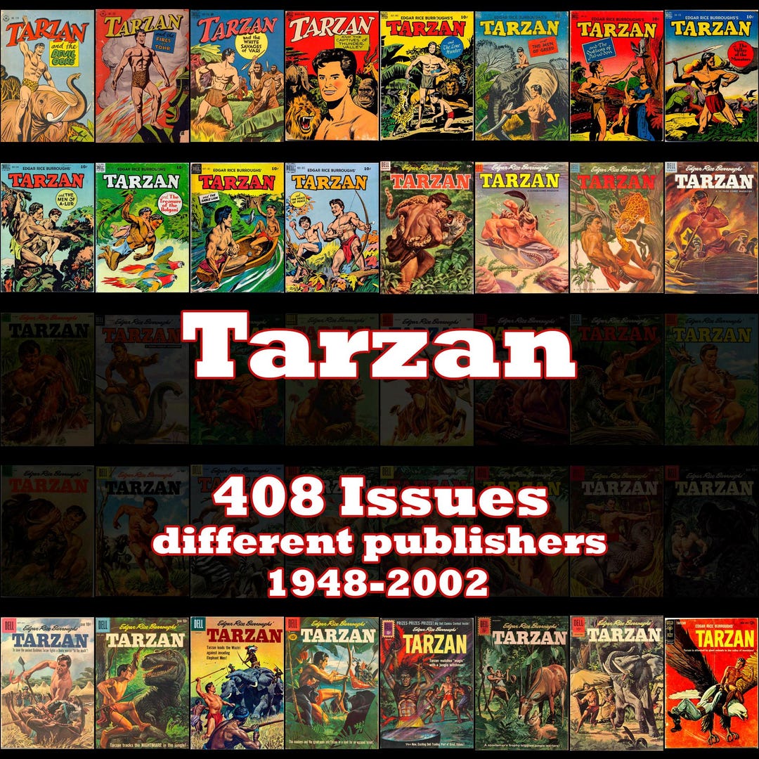 Tarzan Comics Bundle 408 Issues Instant Digital Download - Etsy