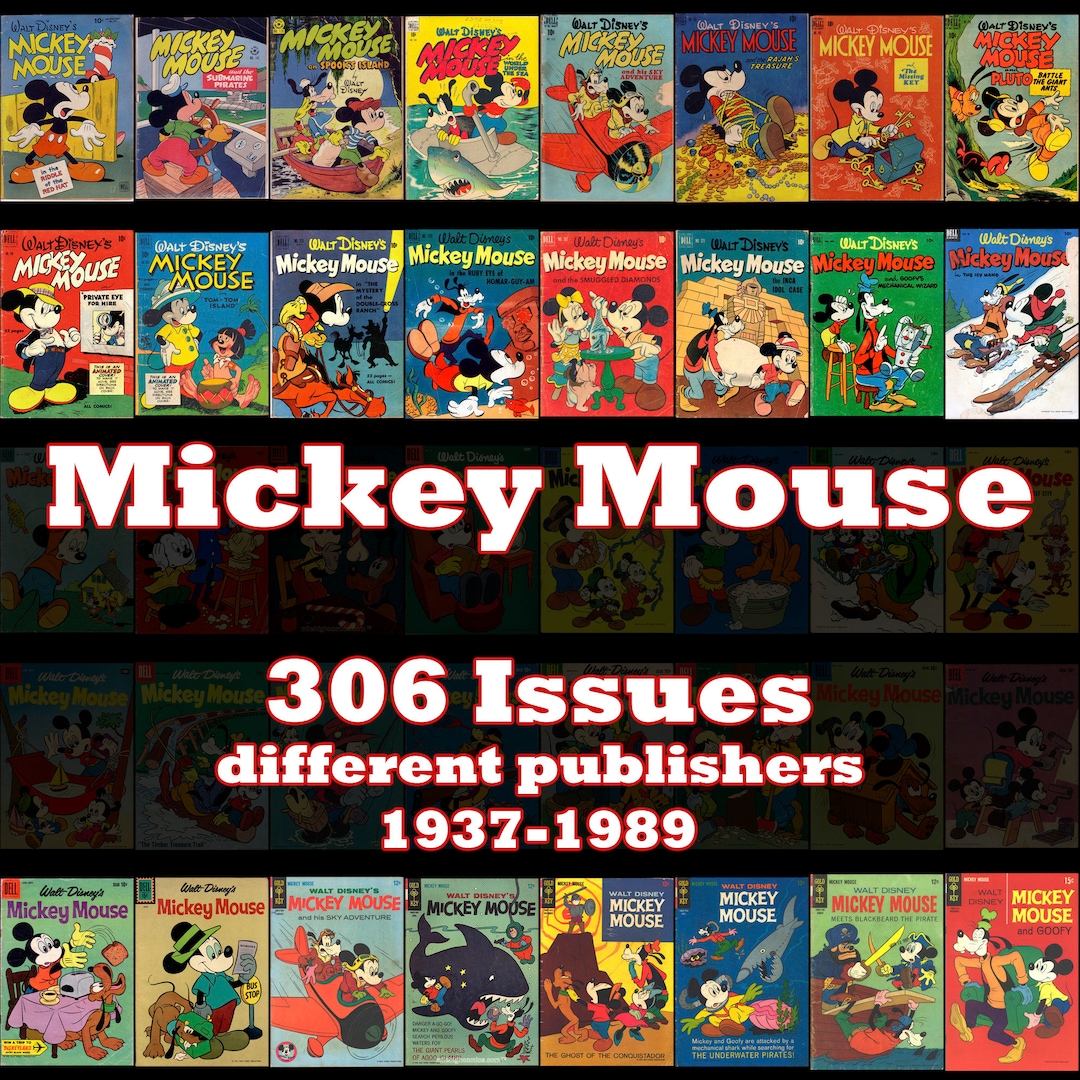 Mickey Mouse Comics Bundle 306 Issues Instant Digital Download - Etsy