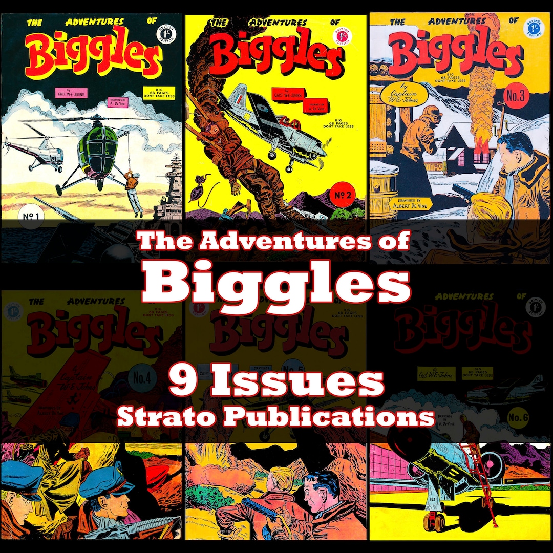 The Adventures of Biggles Comics Bundle 9 Issues Instant Digital ...