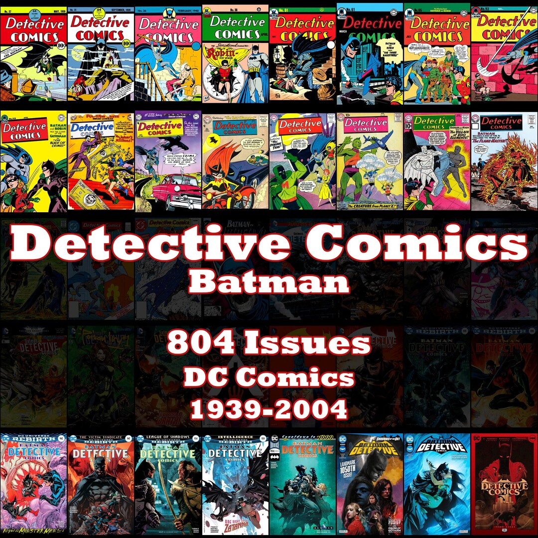 Detective Comics Bundle 804 Issues Instant Digital Download - Etsy