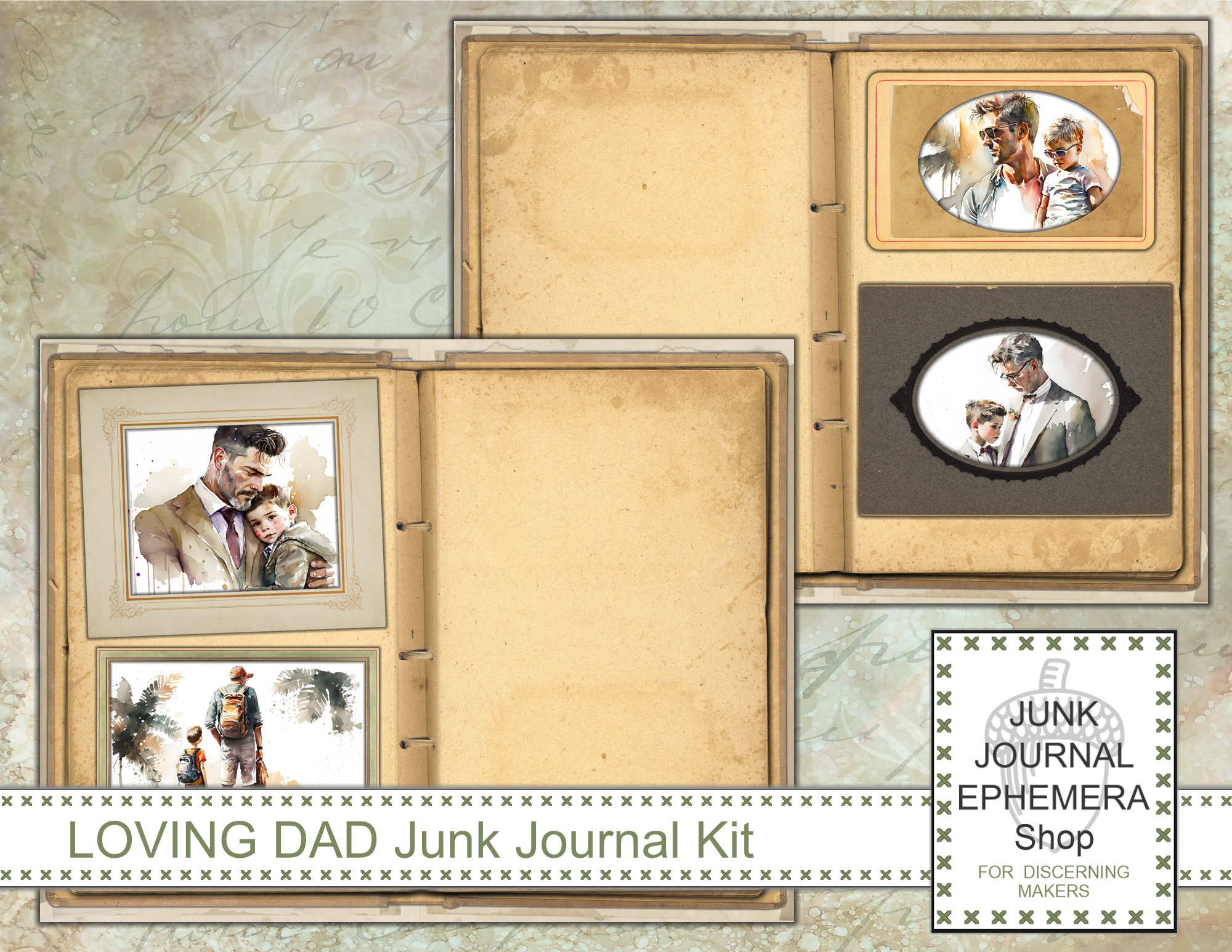 Loving Dad Junk Journal Kit Fathers Day Gift - Etsy