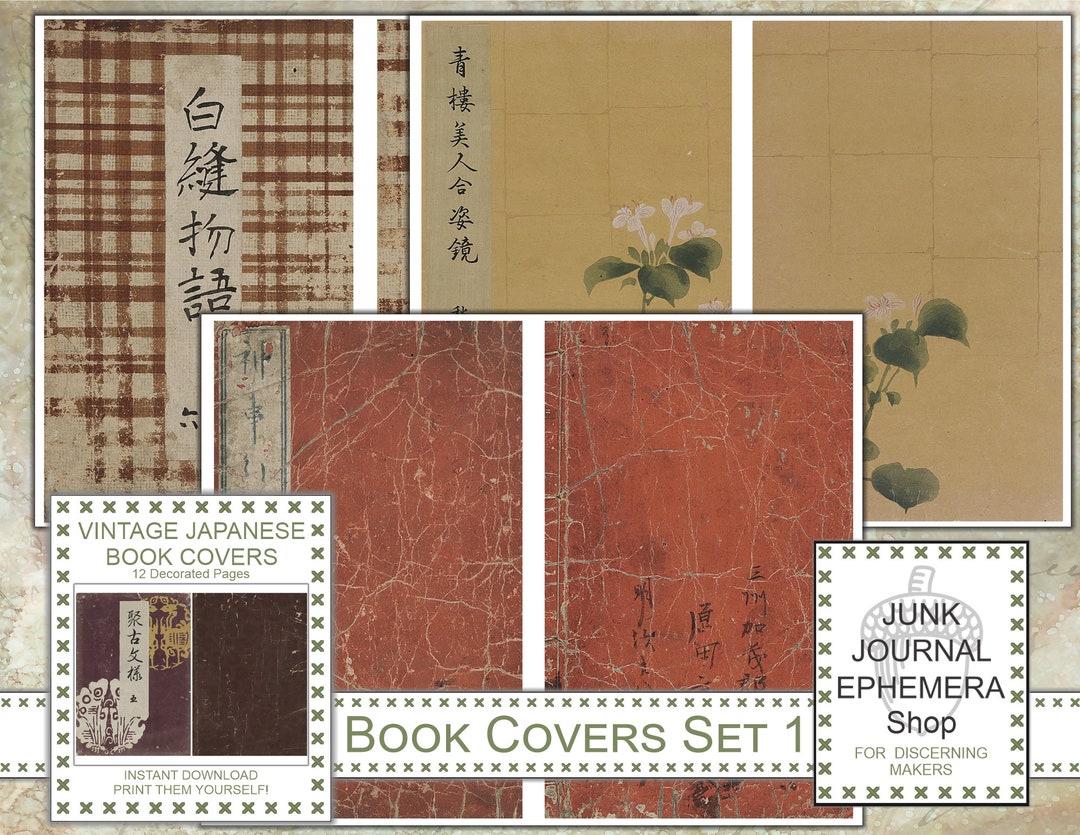 Vintage Japanese Book Covers 1 - Etsy