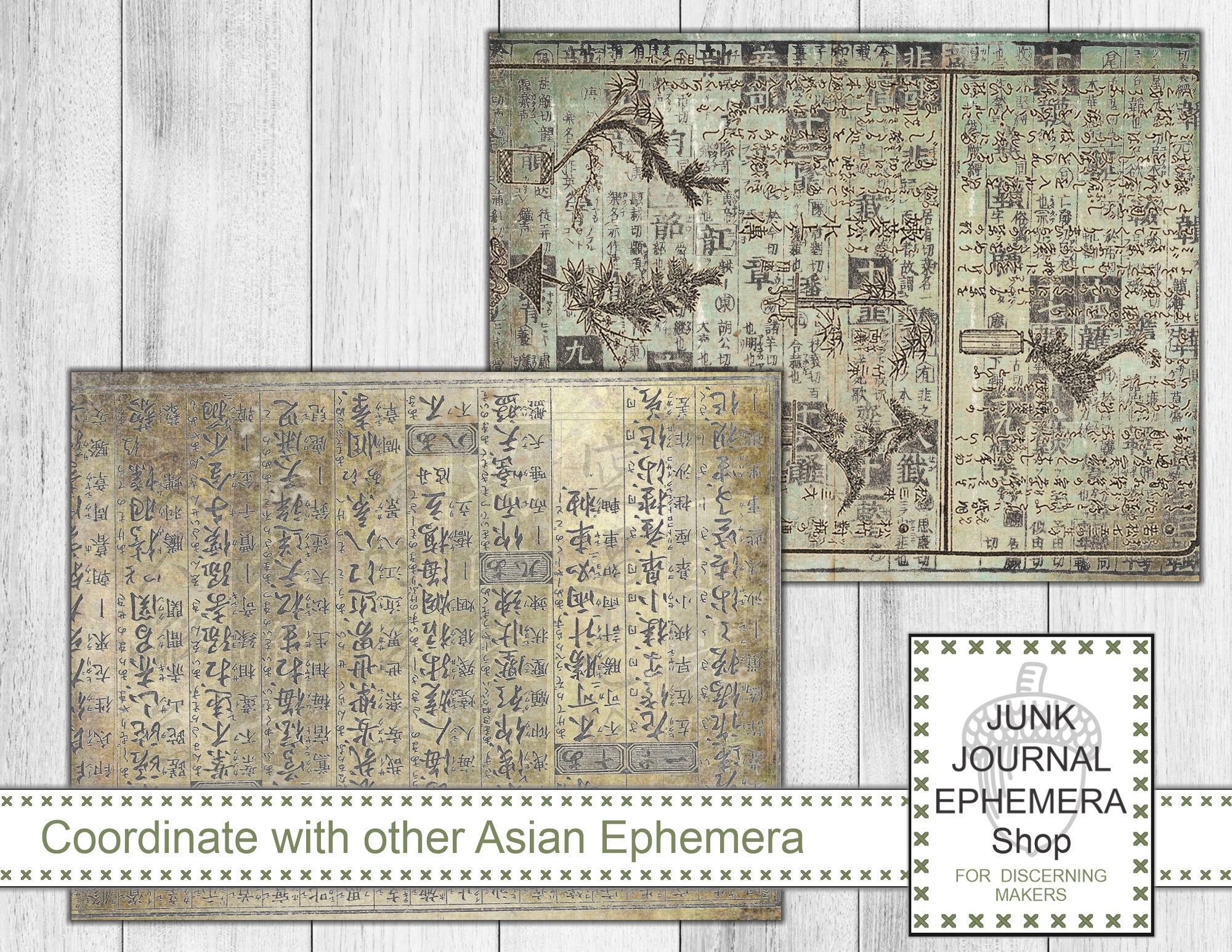 Asian Ephemera Geisha 2 Reverse Papers Japanese Ephemera | Etsy