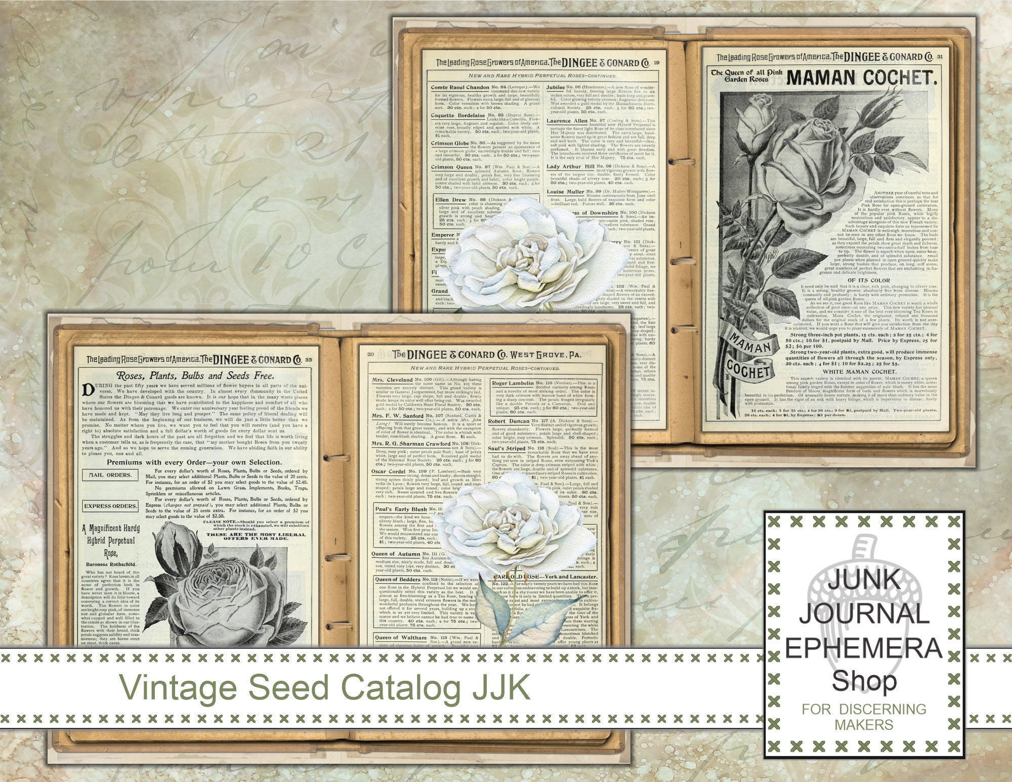 Vintage Seed Catalog Junk Journal Kit - Etsy