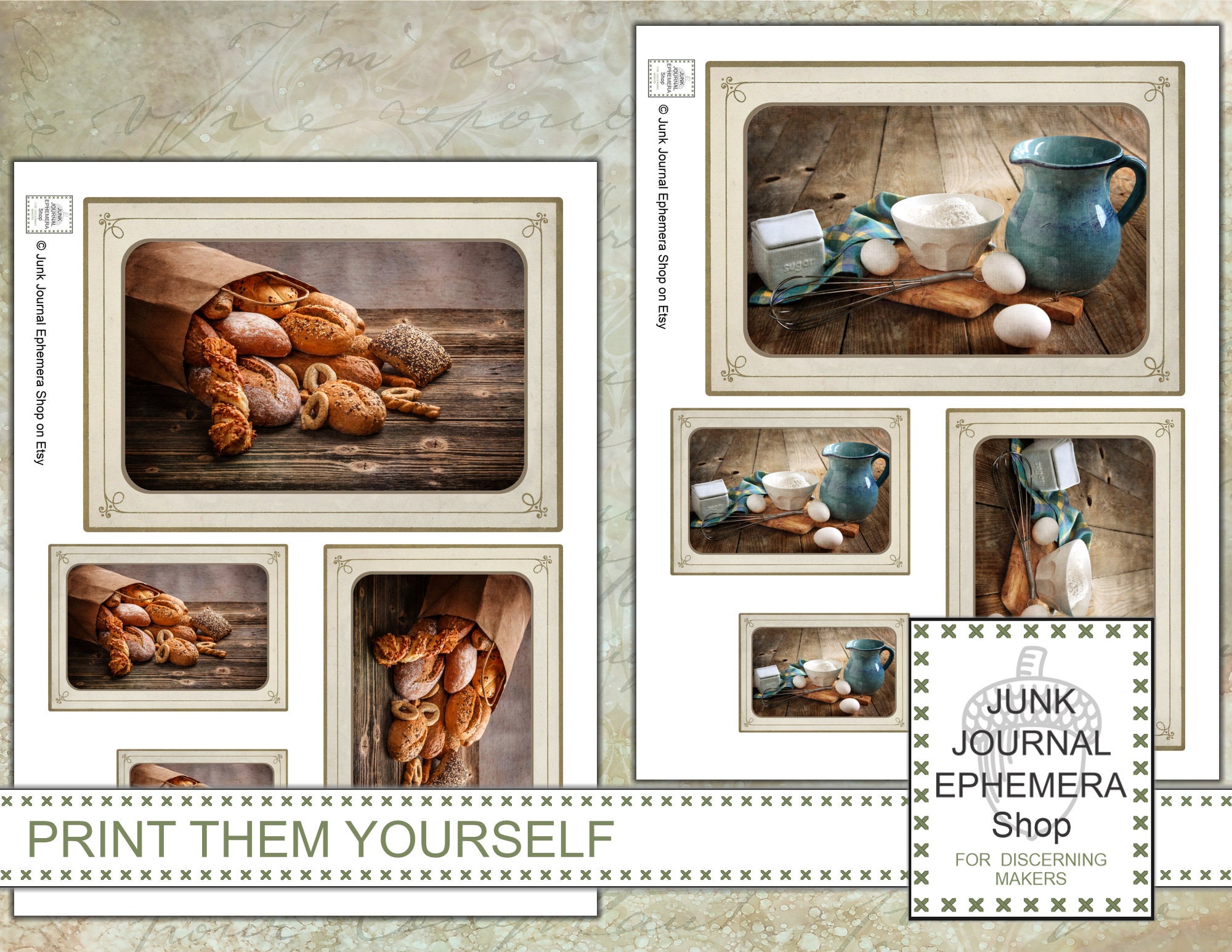 Baking Still Life Faded Photos Junk Journal Picture Ephemera - Etsy