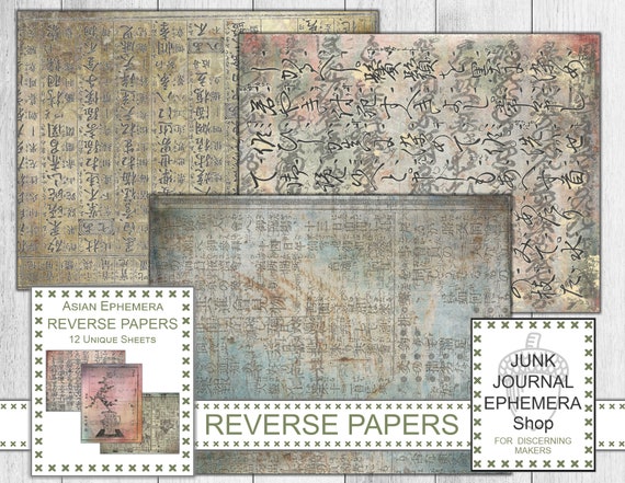 Asian Ephemera Geisha 2 Reverse Papers Japanese Ephemera | Etsy