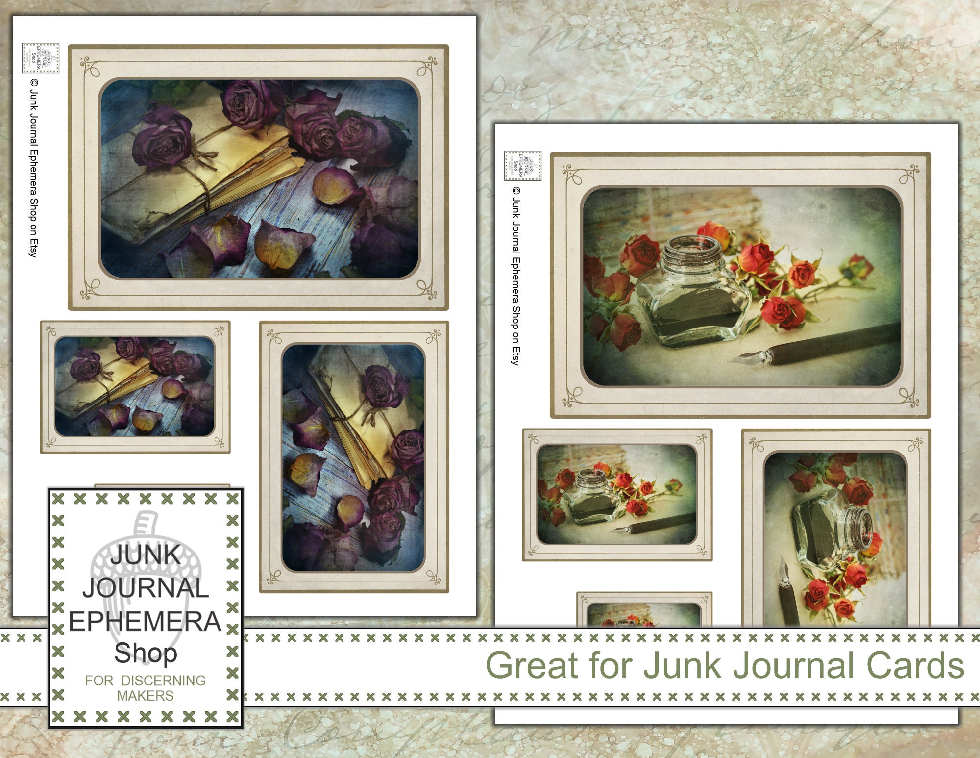 Vintage Still Life 2 Faded Photos Junk Journal Picture Ephemera - Etsy
