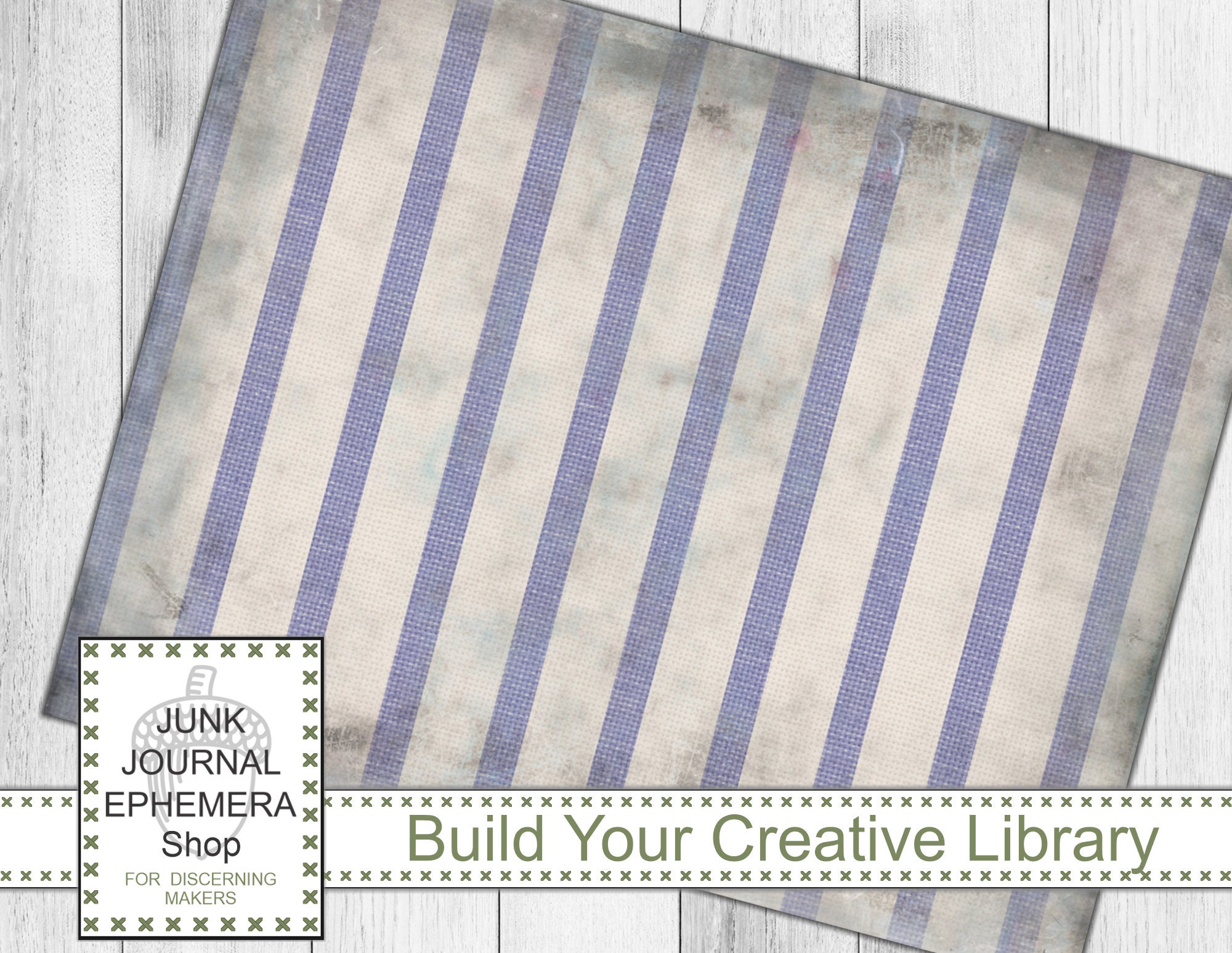 Mattress Ticking Printable Papers, Vintage Ephemera, Vintage Ticking ...