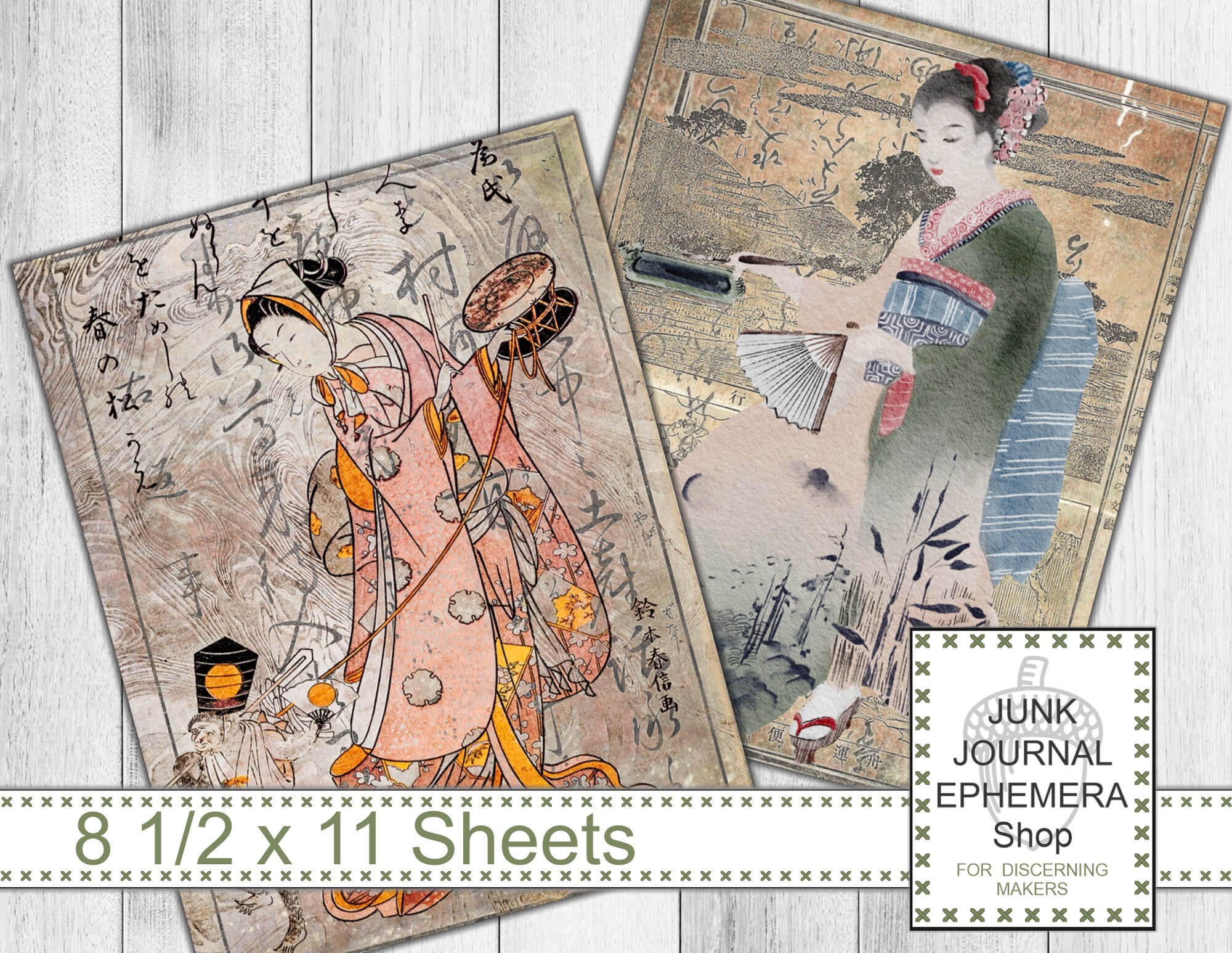 Asian Ephemera Geisha Printable Pages Japanese Ephemera - Etsy Canada