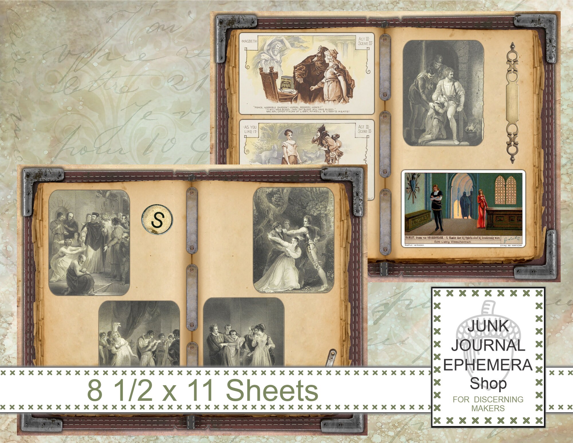 Steampunk Shakespeare Junk Journal Kit - Etsy