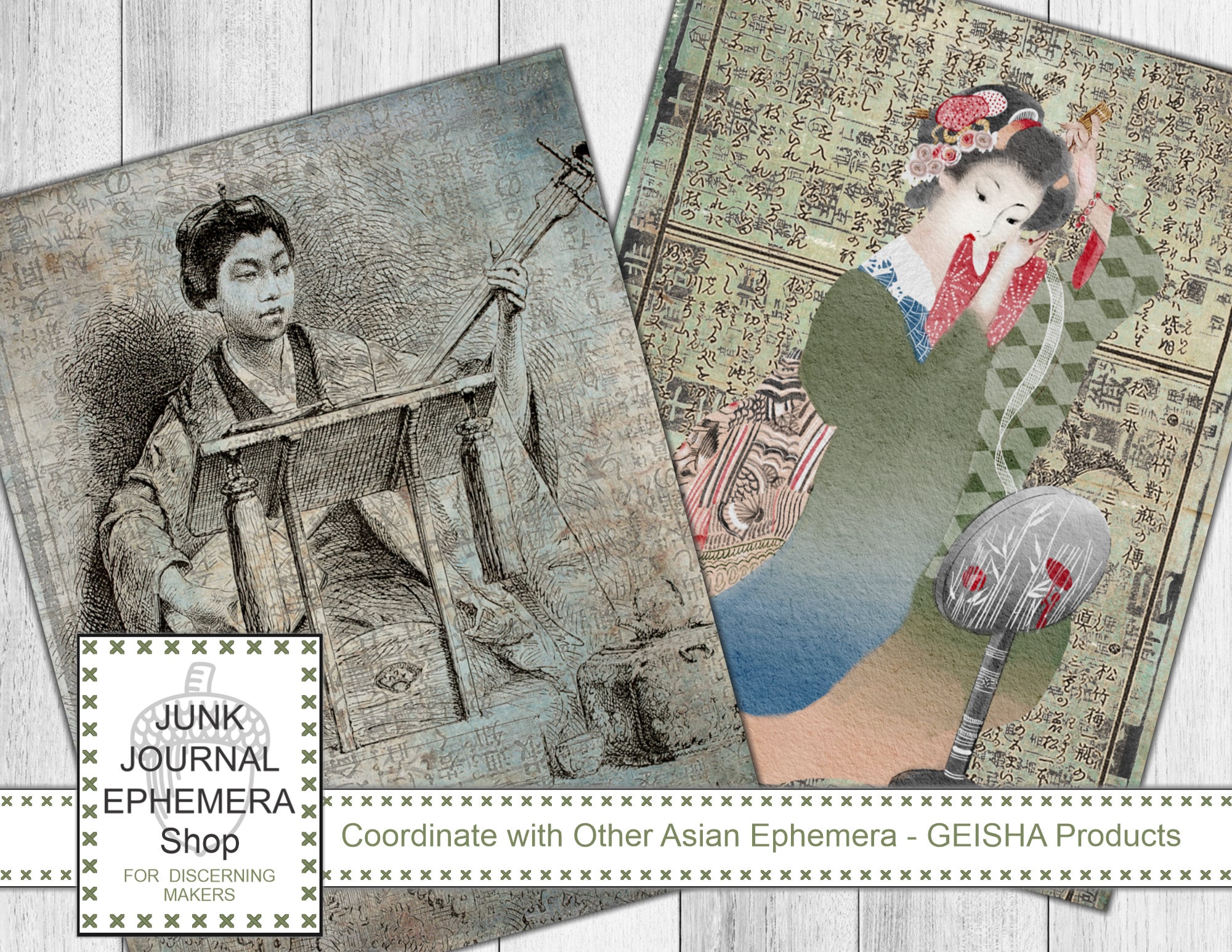 Asian Ephemera Geisha Printable Pages Japanese Ephemera - Etsy Canada
