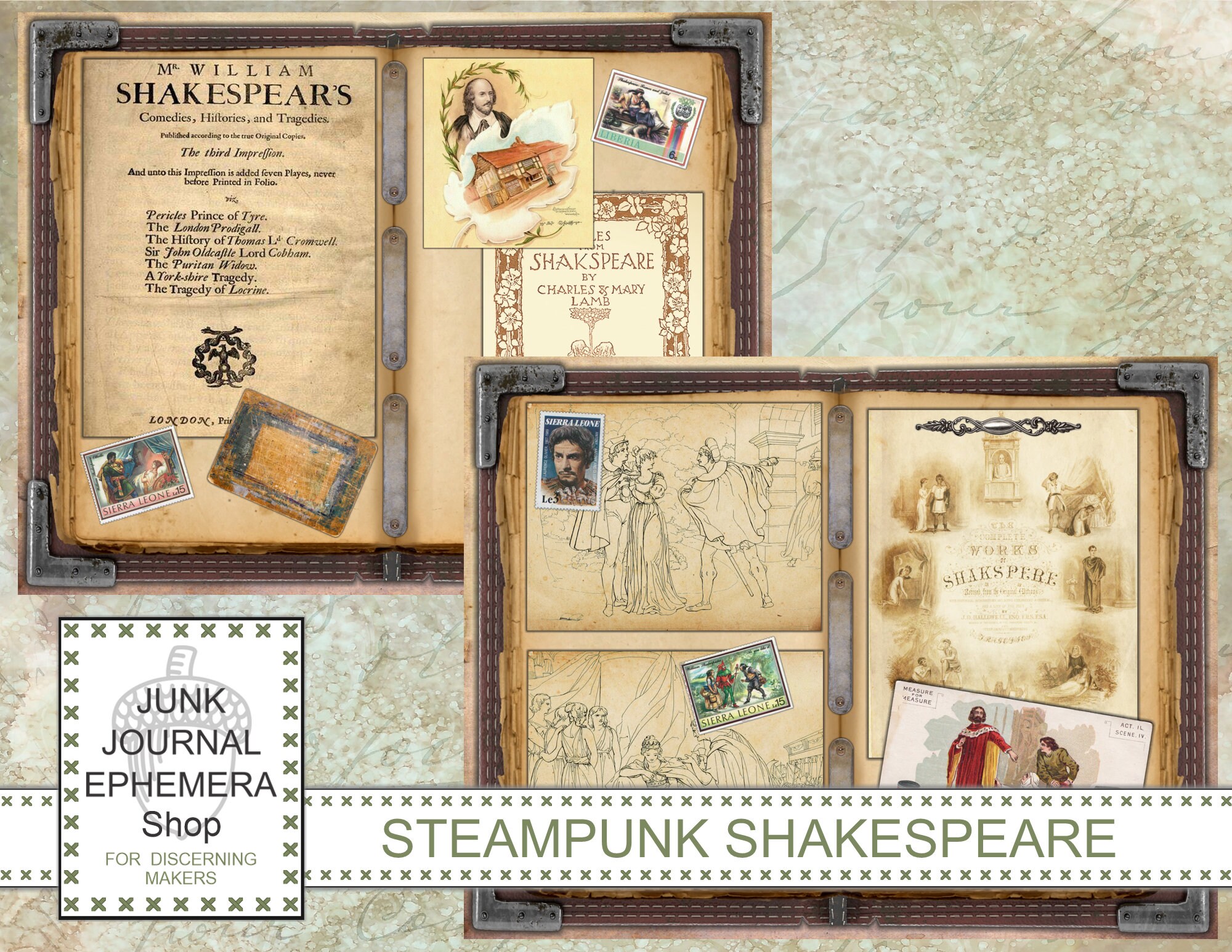 Steampunk Shakespeare Junk Journal Kit - Etsy