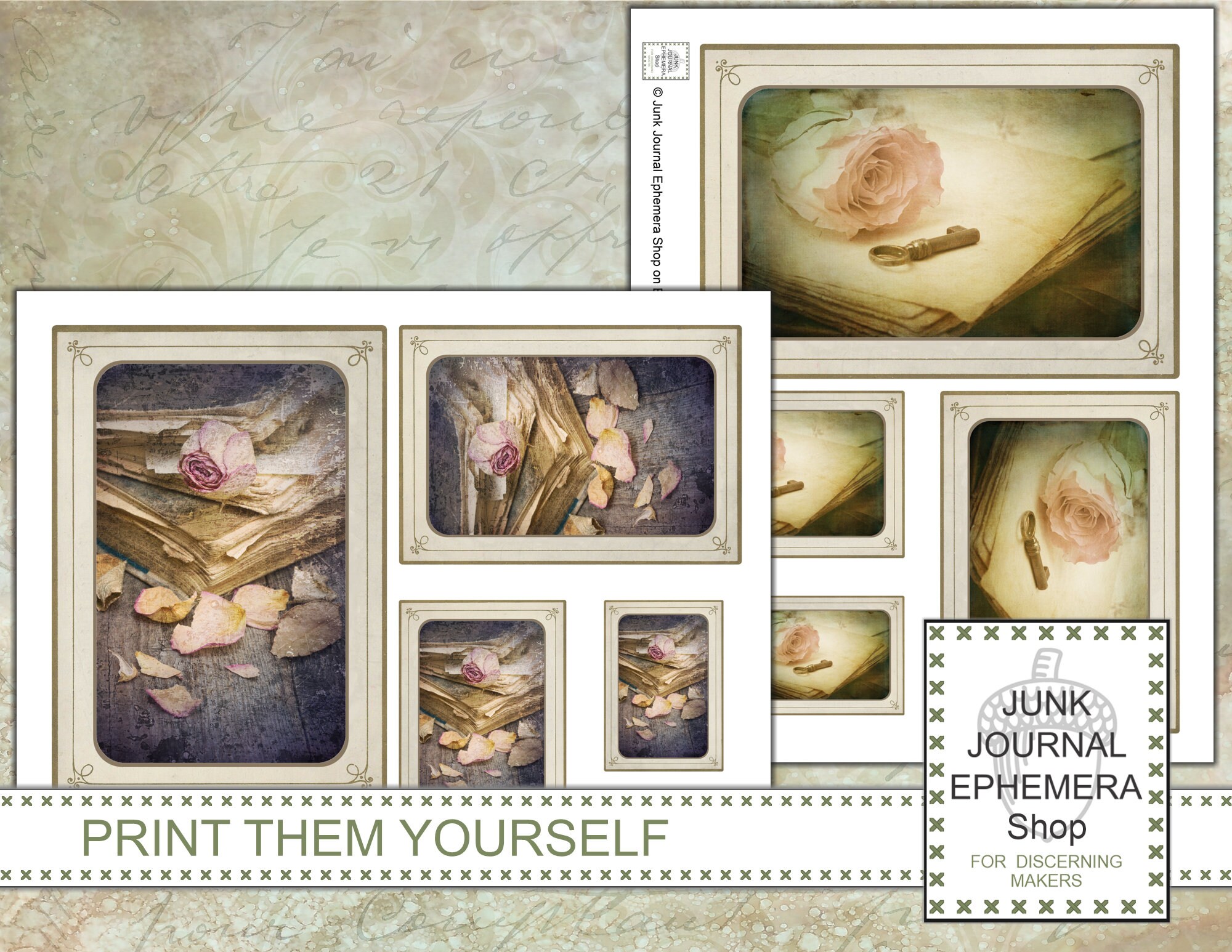 Vintage Still Life 2 Faded Photos Junk Journal Picture Ephemera - Etsy