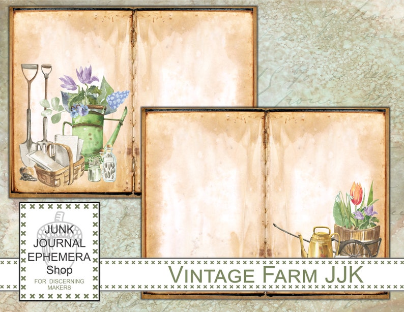 Vintage Farm Junk Journal Kit - Etsy Vintage Farm Junk Journal Kit - Etsy