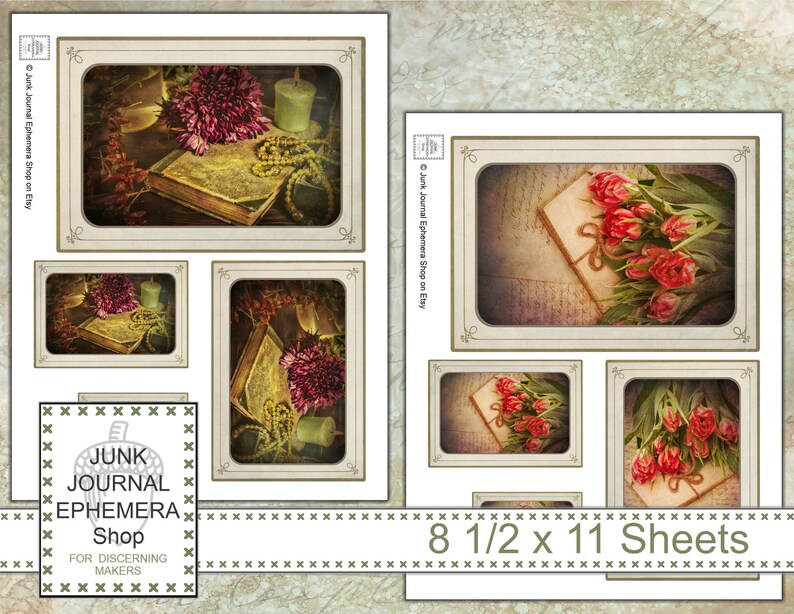 Vintage Still Life Faded Photos Junk Journal Picture Ephemera - Etsy